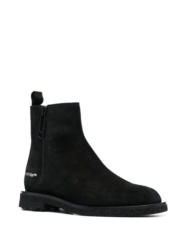 Off-White Logo-print Ankle Boots
