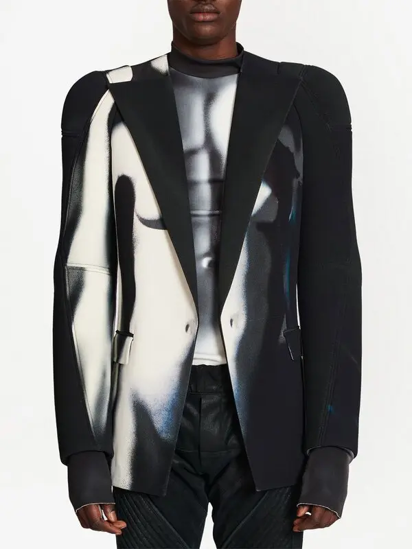 Balmain Graphic Body Print Blazer