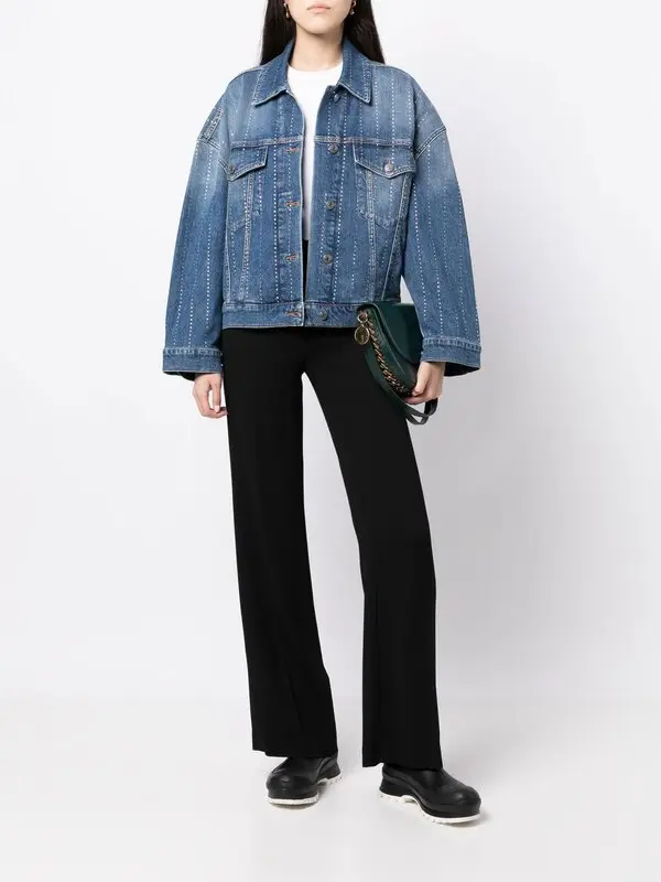 Stella McCartney Rhinestone Embellished Denim Jacket