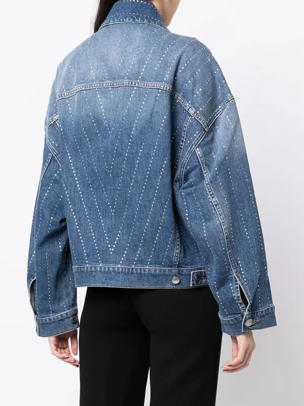 Stella McCartney Rhinestone Embellished Denim Jacket