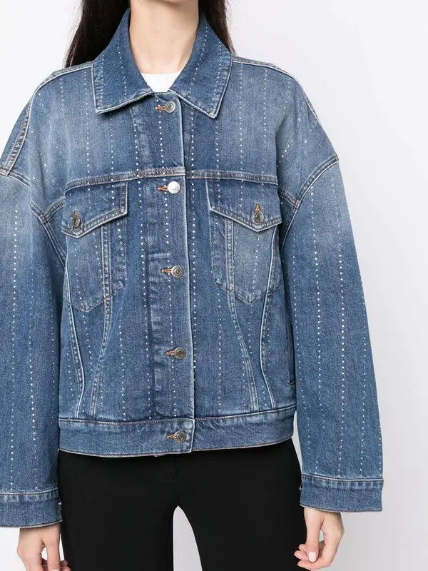 Stella McCartney Rhinestone Embellished Denim Jacket