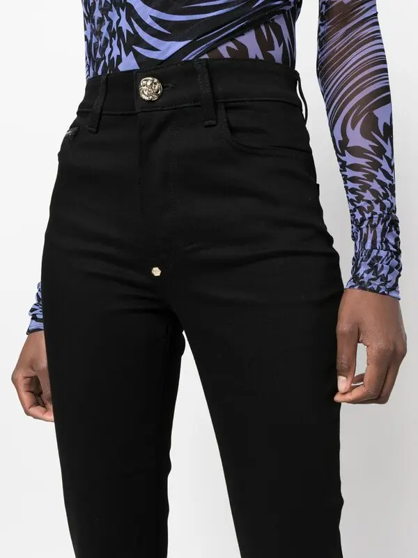 Philipp Plein High-waisted Flared Jeans - Black