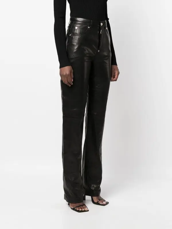 Philipp Plein Straight-leg Lambskin Trousers