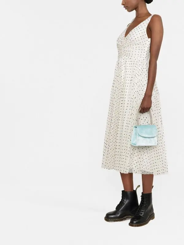 Red Valentino Polka Dot Flared Dress