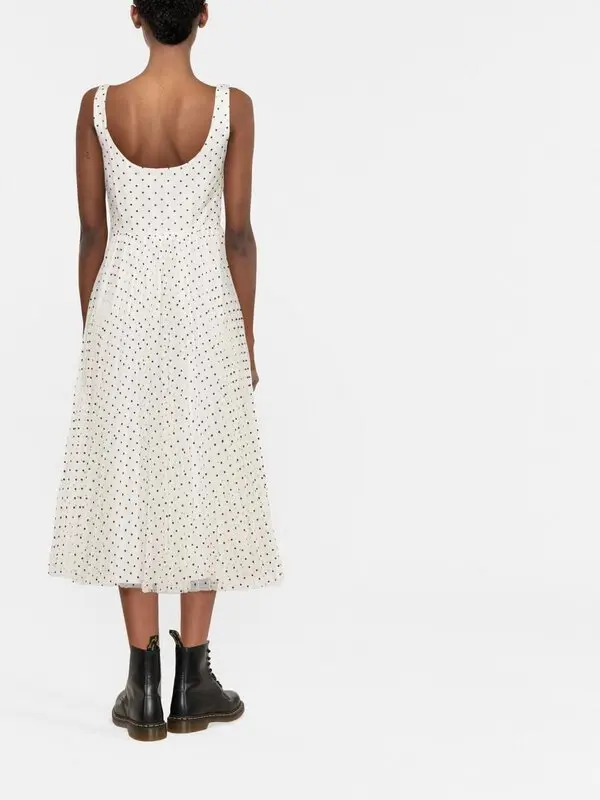 Red Valentino Polka Dot Flared Dress