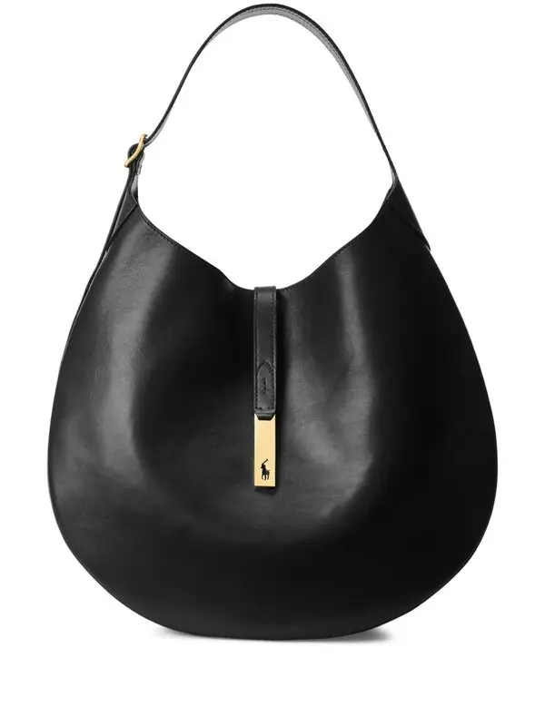 Polo Ralph Lauren Leather Shoulder Bag - Black