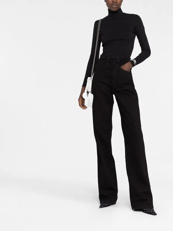 Balenciaga 3b Sports Icon Roll-neck Long Sleeve Top