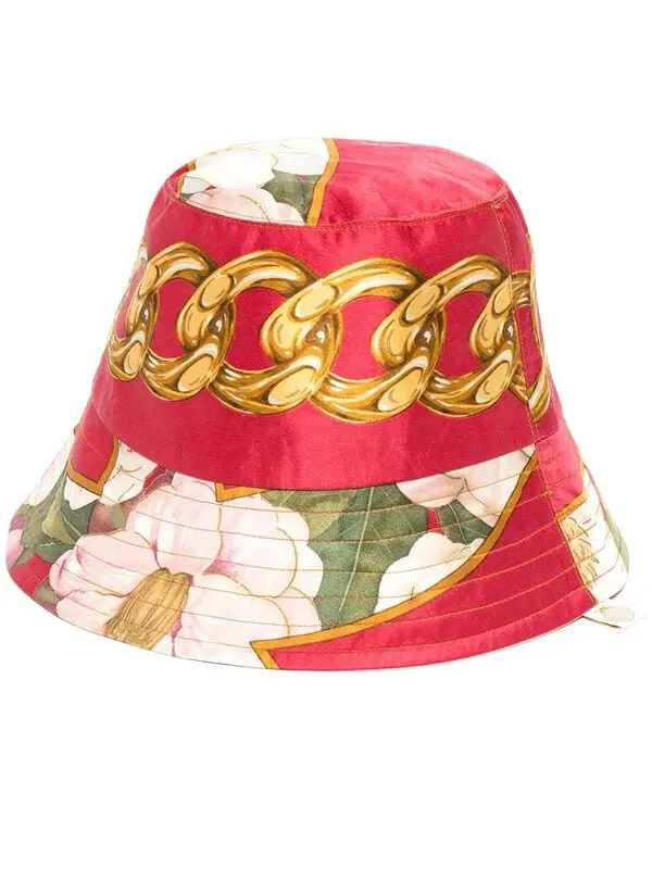 J. LOGAN HOME Motif-print Bucket Hat - Red