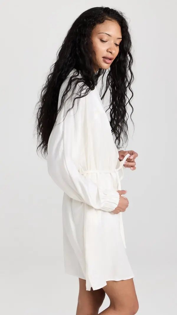 Lunya Washable Silk Robe - Tranquil White