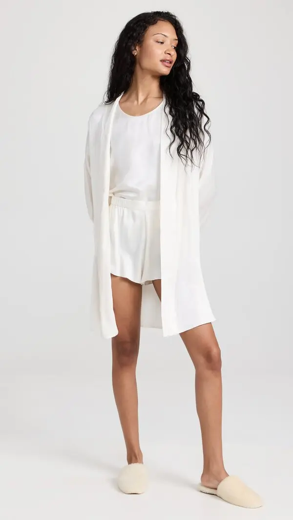 Lunya Washable Silk Robe - Tranquil White