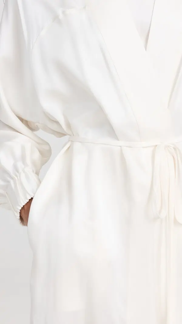 Lunya Washable Silk Robe - Tranquil White