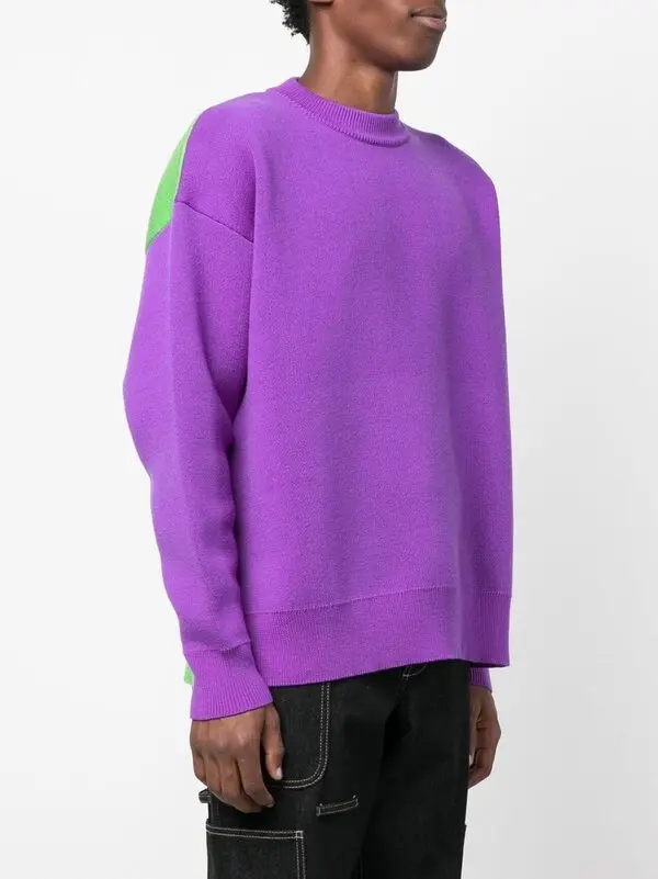 Palm Angels Palm Tree Wool-knit Jumper - Purple
