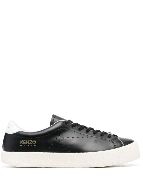Kenzo Swing Lace-up Leather Sneakers - Black