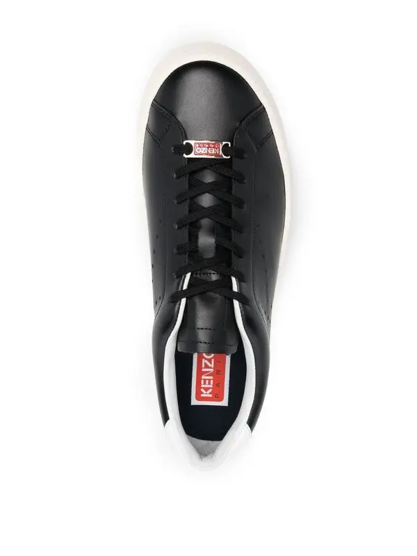 Kenzo Swing Lace-up Leather Sneakers - Black