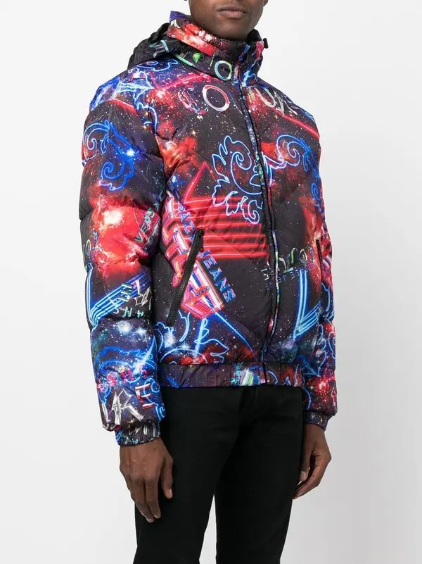 Versace Motif-print Down-filled Jacket