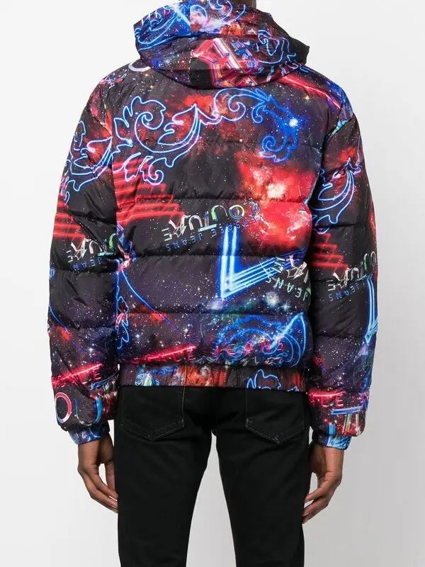 Versace Motif-print Down-filled Jacket