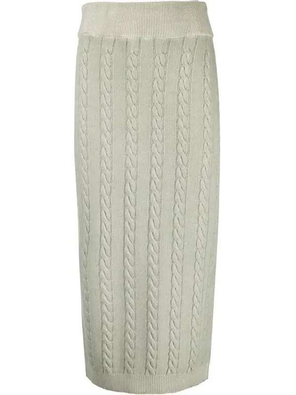Woolrich Cable-knit Virgin-wool Skirt