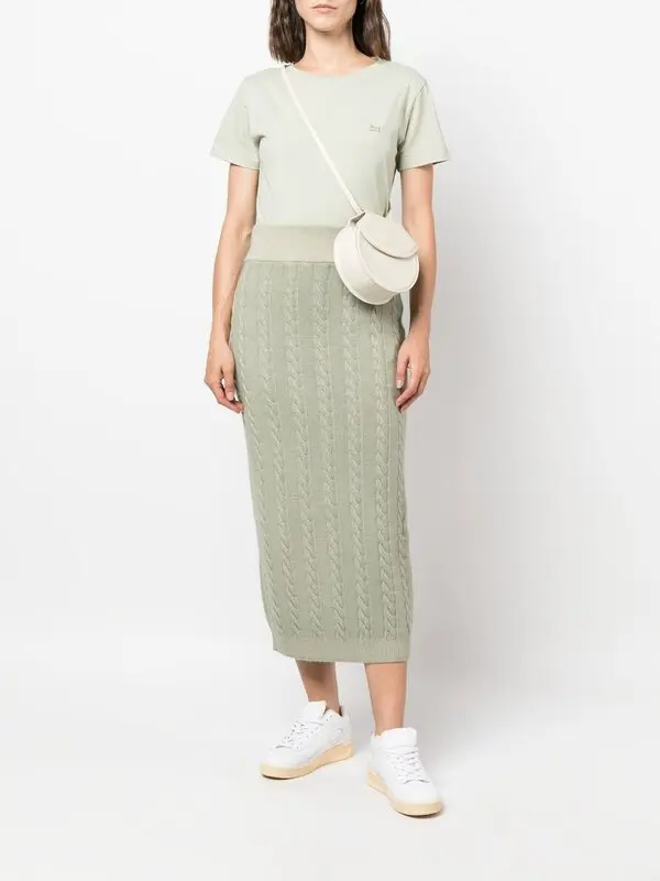 Woolrich Cable-knit Virgin-wool Skirt