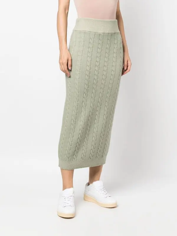 Woolrich Cable-knit Virgin-wool Skirt