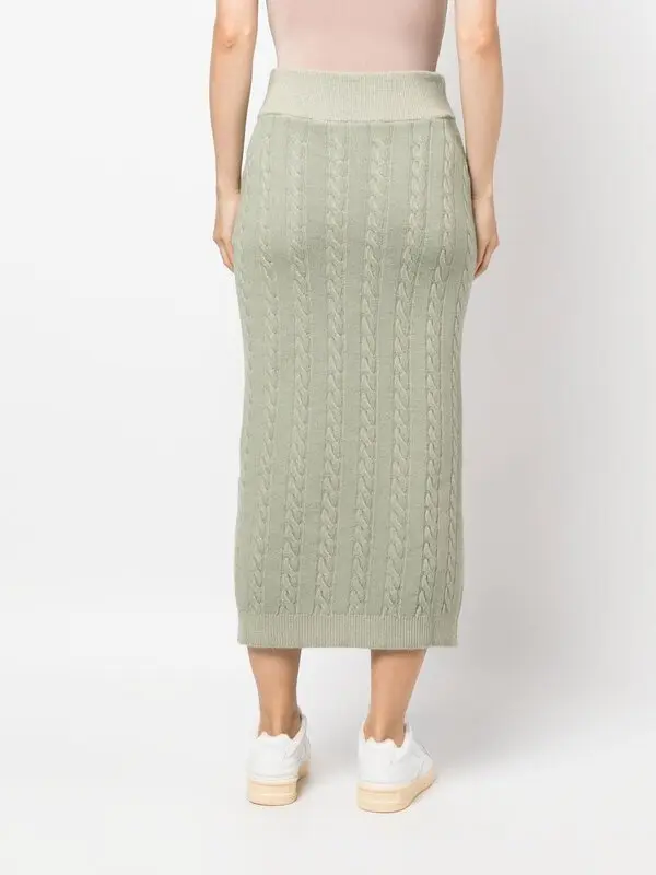 Woolrich Cable-knit Virgin-wool Skirt