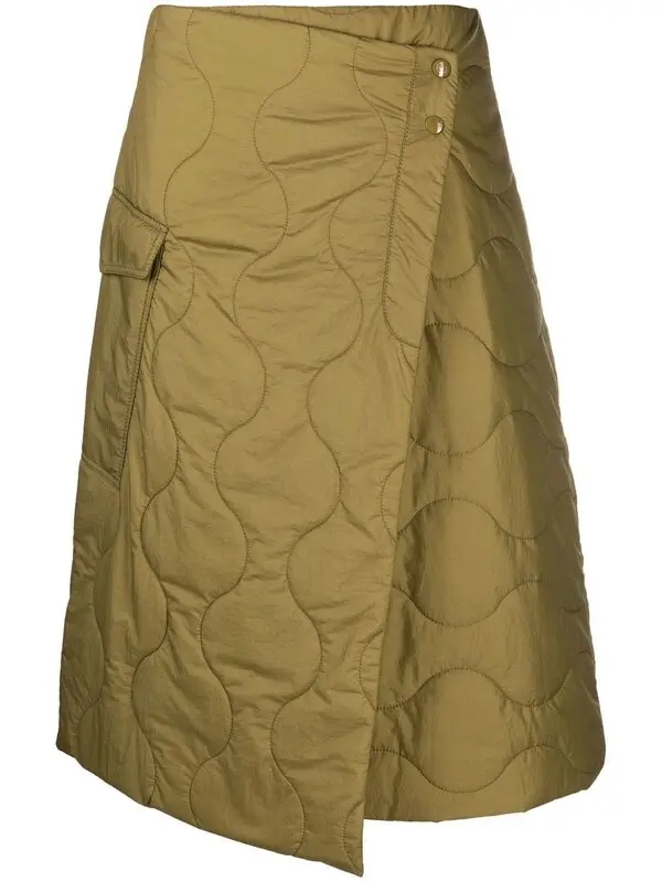 Woolrich Quilted Wrap Skirt