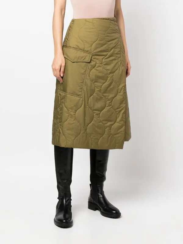Woolrich Quilted Wrap Skirt