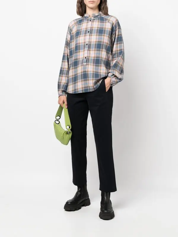 Woolrich Check-print Ruffle Shirt - Pink