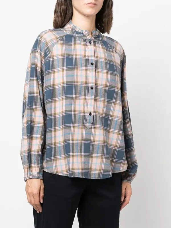 Woolrich Check-print Ruffle Shirt - Pink