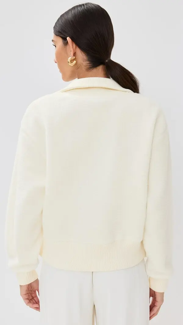 Varley Roselle Fleece Half Zip Pullover - Egret