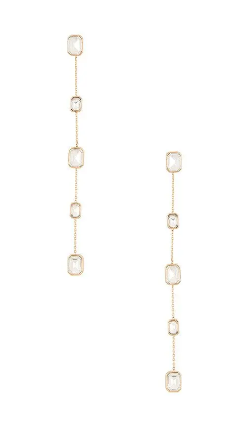 Ettika Drop Earrings - Clear Gems