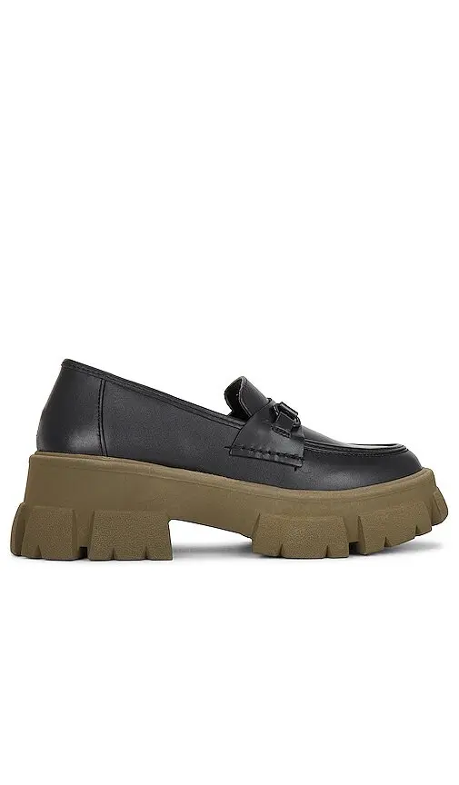 Steve Madden Trifecta Loafer In Black In Black & Olive - 44 