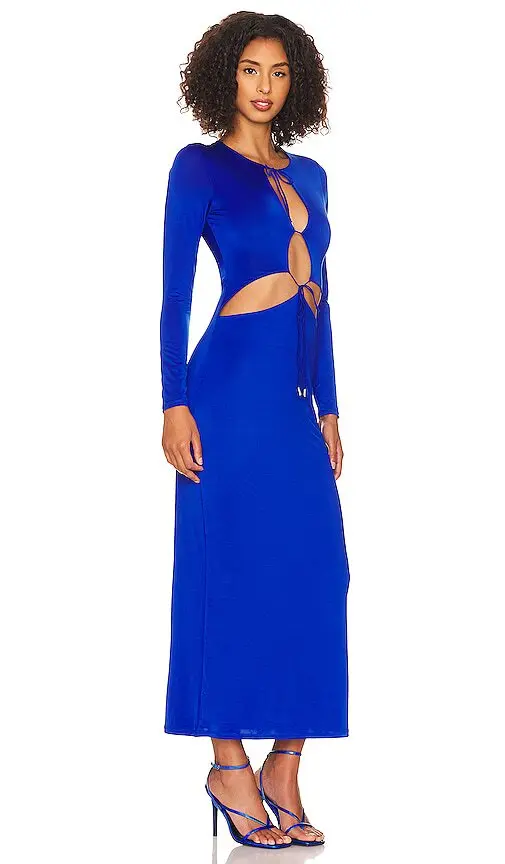 marcella midi dress Marcella Satin Midi Dress M / Brown
