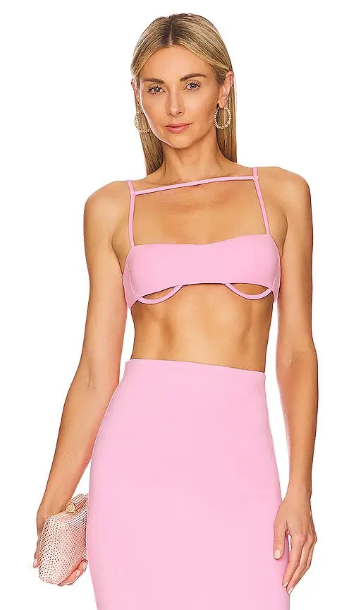 CAMILA COELHO Belle Bralette In Pink - Baby Pink