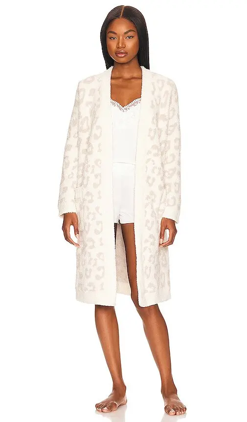 Barefoot Dreams Barefoot In The Wild Robe In Cream - Cream & Stone