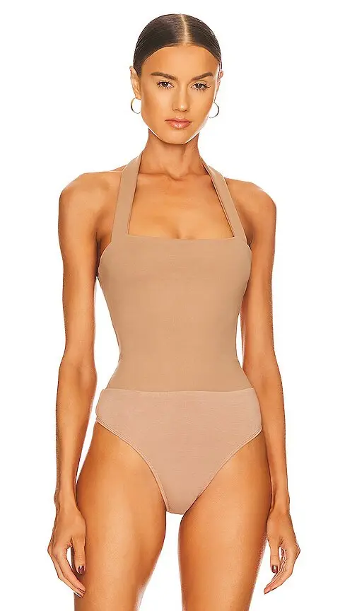 Superdown Reece Halter Bodysuit - Nude