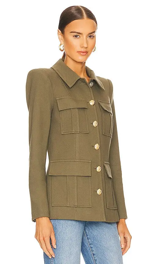 Veronica Beard Lambert Dickey Coat In Olive