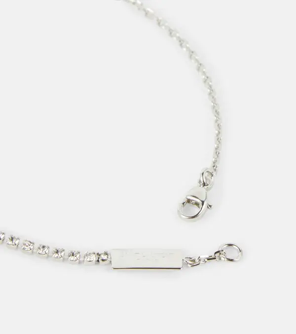 Saint Laurent Opyum Crystal-embellished Bracelet - Silver