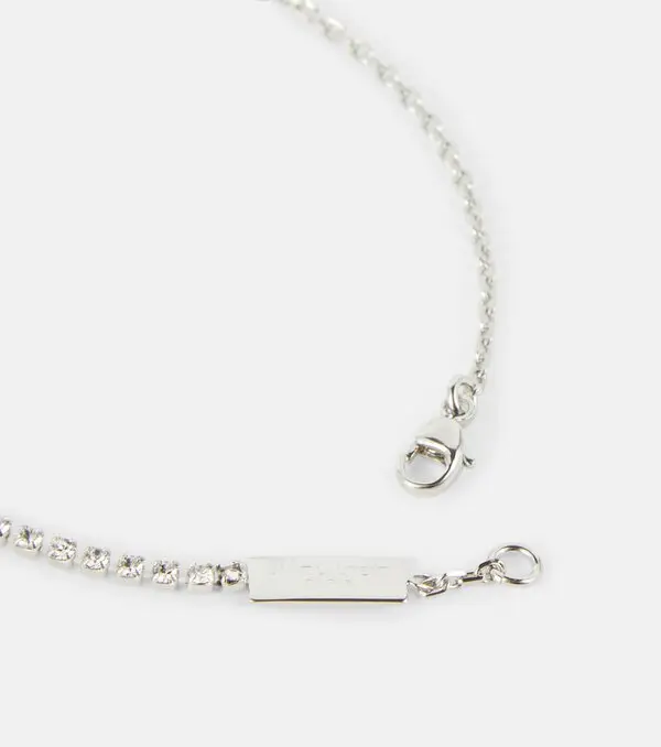 Saint Laurent Opyum Crystal-embellished Bracelet - Silver
