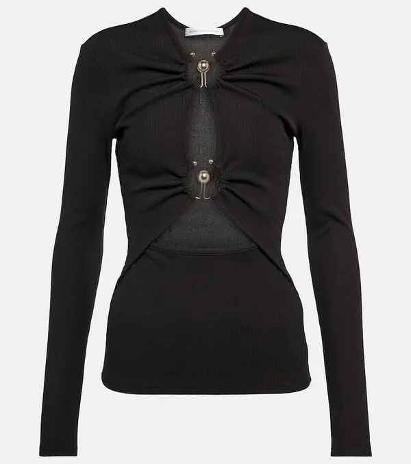 Christopher Esber Orbit Jersey Top - Black