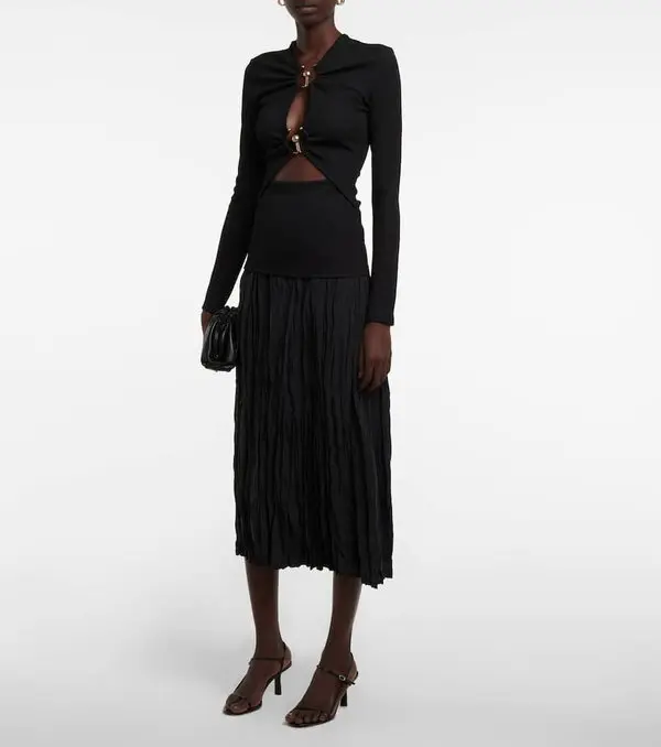 Christopher Esber Orbit Jersey Top - Black