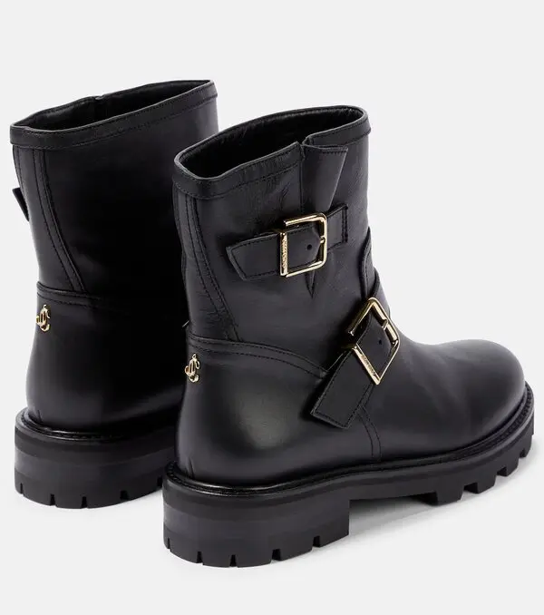 JIMMY CHOO Youth Ii Leather Ankle Boots