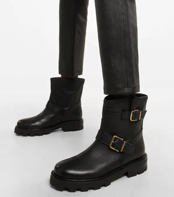 JIMMY CHOO Youth Ii Leather Ankle Boots