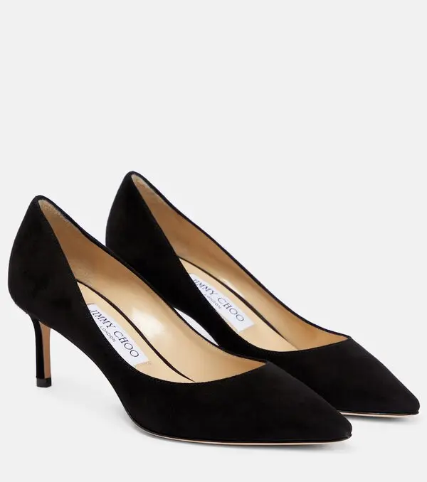 JIMMY CHOO Romy 60 Suede Pumps - Black