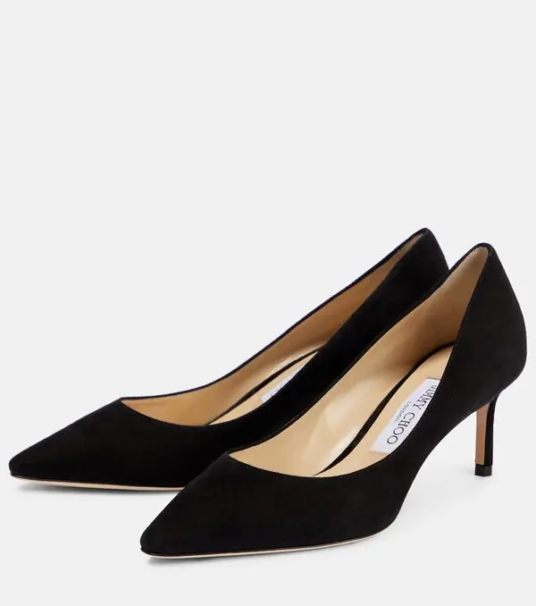 JIMMY CHOO Romy 60 Suede Pumps - Black