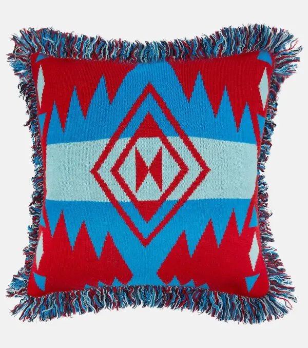 Alanui Icon Wool-blend Jacquard Cushion - Multicoloured