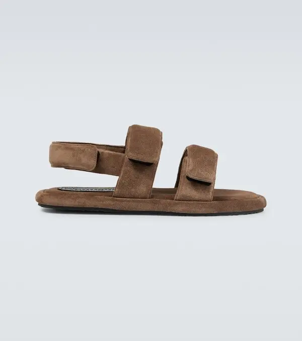 Nanushka Taurus Suede Flat Sandals