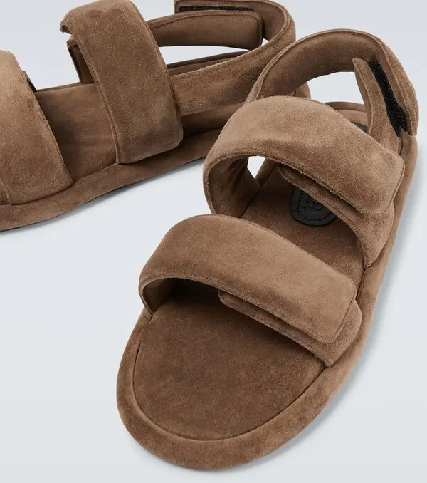 Nanushka Taurus Suede Flat Sandals