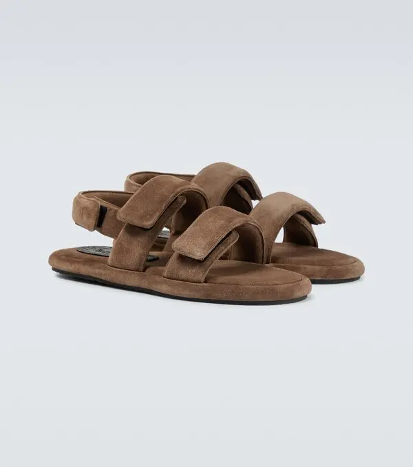 Nanushka Taurus Suede Flat Sandals