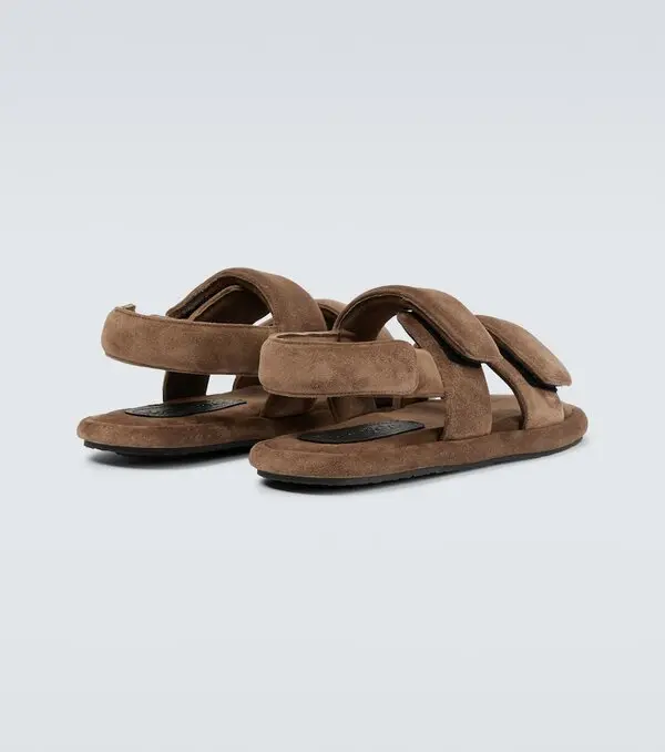 Nanushka Taurus Suede Flat Sandals
