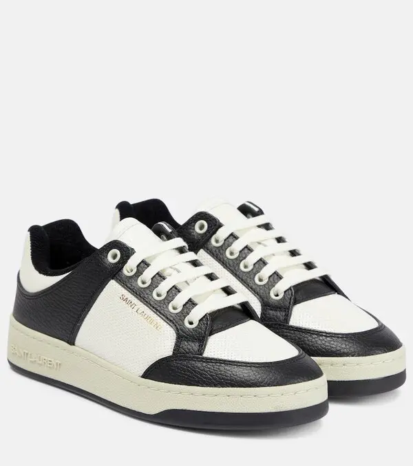 Saint Laurent Sl/61 Leather Sneakers - Black